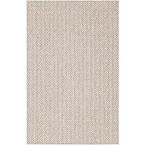 Unique Loom Outdoor Trellis Collection Area Rug - Deco Trellis (5' 3" x 8' Rectangle, Taupe/ Ivory)