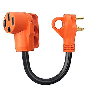 OPL5 30 Amp Male to 50 Amp Female RV Adapter Cord 12inch, Heavy Duty Electrical Adapter with Handle TT-30P Male to 14-50R Female 125V/3750W Generator Adapter ETL Listed (30A Male to 50A Female)