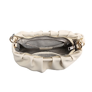 seOSTO Medium Crossbody Bag, Multifunctional Triple Zip Pocket Leather Crossbody Bag for Women (Black)