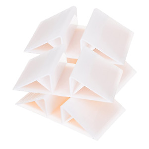 Hohopeti 4pcs Kitten Playpen Triangular Groove Door Ways Stairs Accessories Configurable Support Feet Cat Playpen Door Stopper Dog Gate Support Pet Fence Plastic Child White Base