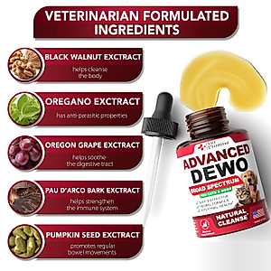 Cats & Dogs Natural Broad Spectrum Drops - Liquid Herbal Medicine - Helps Remove Toxins - Supplement Drops - All Breeds and Sizes - Non-GMO - Made in USA