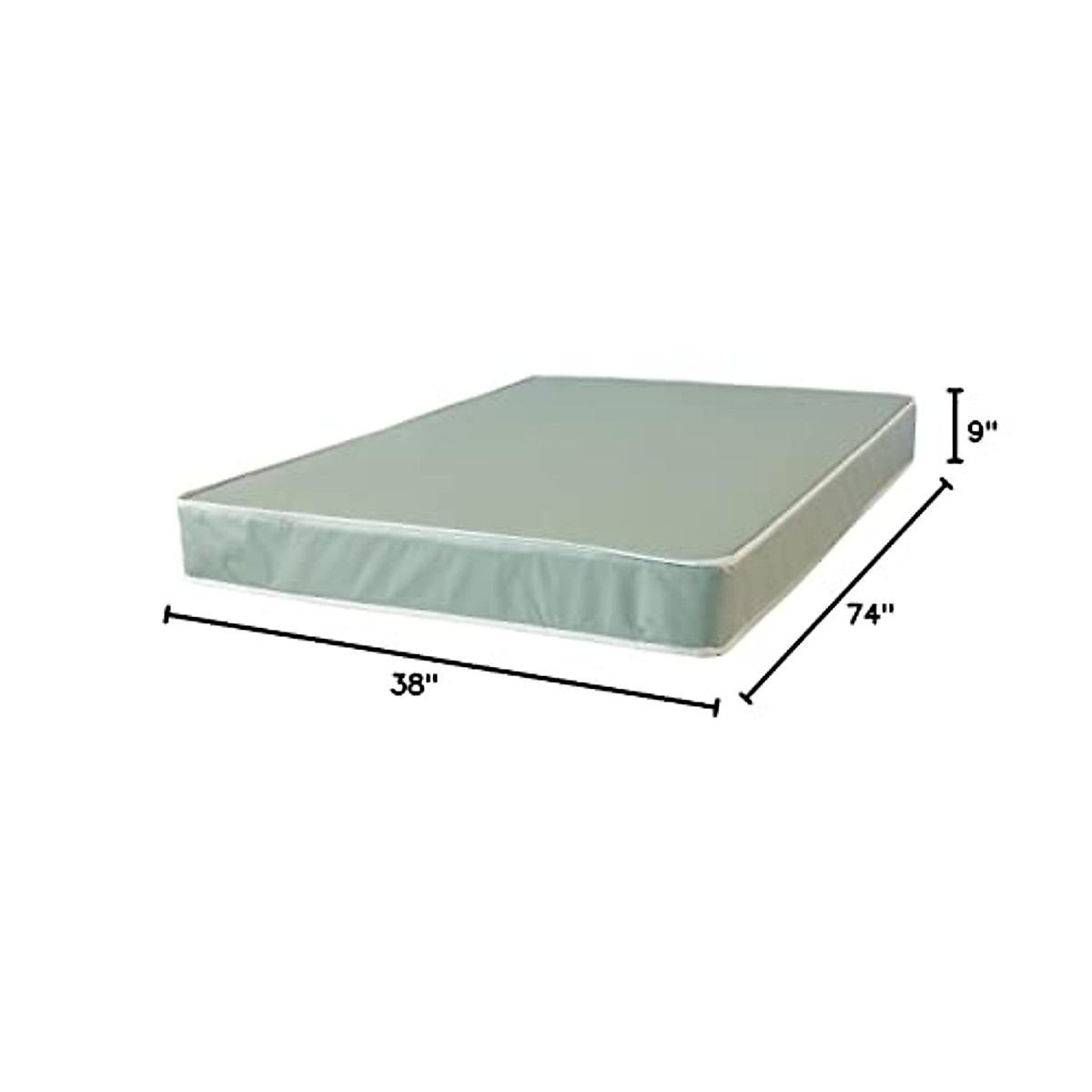Mayton 9-Inch Vinyl Memory Foam Medium Firm Hybrid Mattress, Water Proof Mattresses Provide Comfortable and Relaxing Sleep Every Night, Durable Pocket Coil Springs for Proper Body Support, Twin