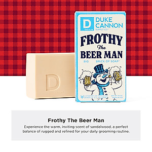 Duke Cannon Supply Co. Six Big Ass Bricks of Holiday Soap Bars Bundle for Men (Mall Santa's Cough Syrup, Rudolph's Night Cap, Lump of Coal, Frothy, Cut Pine, All Brandy Eggnog) 10 oz (Variety 6 Pack)