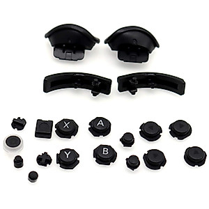 Deal4GO FULL Buttons set L R ZL ZR A B X Y SR SL Home & Capture Trigger Button Replacement for Nintendo Switch & Switch OLED Joy-con Controller - Black