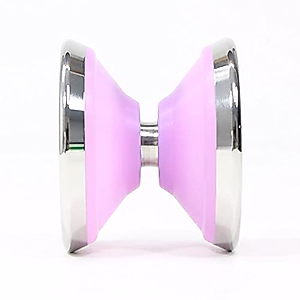 iYoYo Iceberg Yo-Yo- CNC Polycarbonate Body with Stainless Steel Rings (Glow in The Dark Purple with Silver Rings)