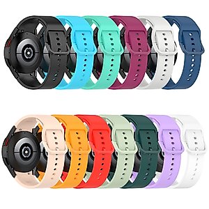 Senter for Watch Bands for Samsung Galaxy Watch 4 and Galaxy Watch 4 Classic Bands,Soft Silicone Sport Replacement band for Samsung Galaxy Watch 4/Classic Smart Watch (Color button)