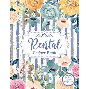 Simple Rental Ledger Book | Rental Income & Expenses Tracker Organizer Log Book | Keep Track and Record of Your Rent Payment | Rental Property Record ... Management | 110 Pages | Flora cover design