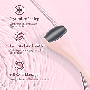 Eye Roller for Puffy Eyes and Dark Circles, Mini Ice Roller Face Roller Skin Care for Relieving Wrinkles, Puffiness, Pores, Pain