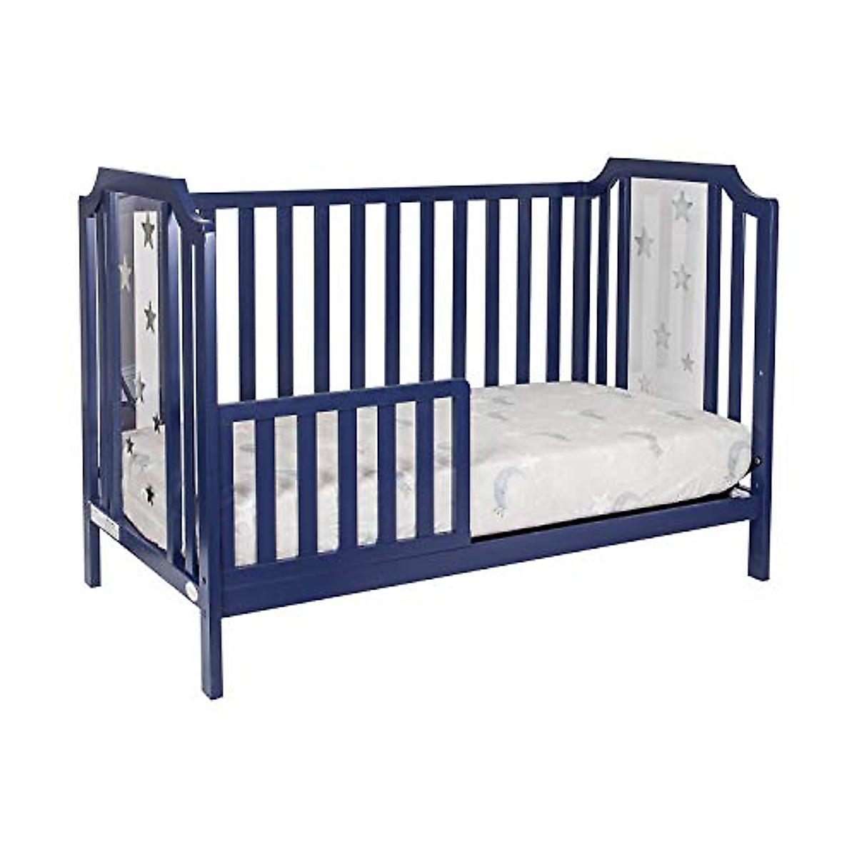 Suite Bebe Celeste 3 in 1 Convertible Island Crib Wood and Acrylic, Navy Blue