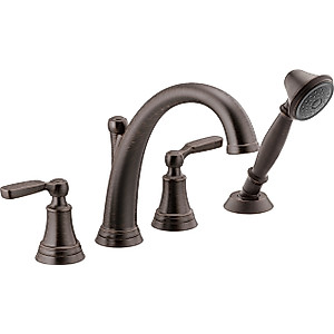 Delta Faucet T4732-RB Woodhurst Roman Tub with Handshower Trim, Venetian Bronze (Valve sold separately)