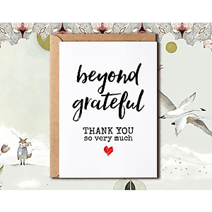 NTVShop Beyond Grateful Card - Gratitude Card - Thankful Card - Gift For Wedding Christmas Holiday