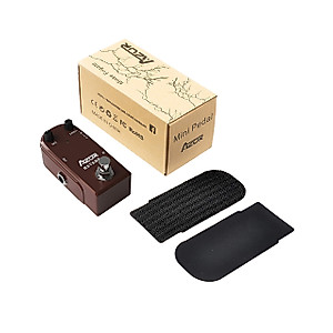 AZOR Spring Reverb Guitar Effect Pedal with Guitar Effect Pedal Cables 3 Pack (Gold)