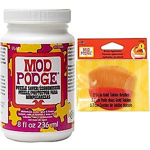 Mod Podge Puzzle Saver (8-Ounce), CS15068 & Podge Paint Brush Applicator, 24960 2.25-Inch