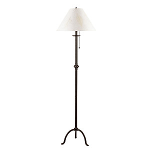 Cal Lighting BO-903FL Iron Floor Lamp with Pull Chain, Matte Black