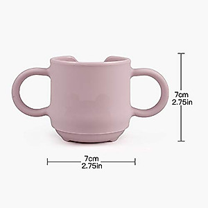 haakaa Silicone Toddler Cup - Durable Baby Training Cup for Baby Independent Drinking, Easy-grip Handles Drinking Cup for 6 Months+ Babies 150ml/5oz (Blush)