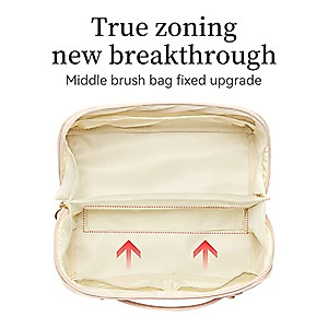 Dr.Cheese Makeup Bag Large Capacity,Waterproof Travel Cosmetic Bag for Women,Portable Travel Makeup Bag,Large Cosmetic Organizer for Women Girls,Toiletry Bag,With Increase Capacity Mesh Bag