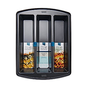 Chicago Metallic - 26783 Chicago Metallic Professional Lasagna Trio Pan, 12 by 16 by 3", Silver