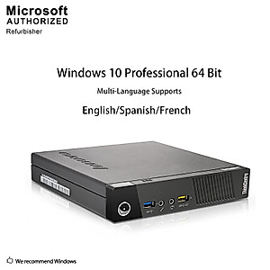 Lenovo ThinkCentre M93p Tiny Desktop, Intel Core i5, 16GB, 256GB SSD, Win10 Pro. (Renewed)