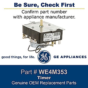 GE WE4M353 Genuine OEM Dryer Timer for GE Dryers