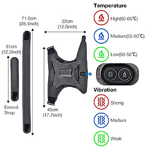 Cordless Heated Shoulder Wrap, Heated Shoulder Brace with Vibration, Shoulder Massager Heating Pad, Shoulder Support Brace Heated Pad for Shoulder Relax