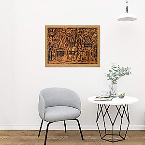 Hassam Lion Gardiner House East Hampton Artwork Framed Wall Art Print 18X24 Inch