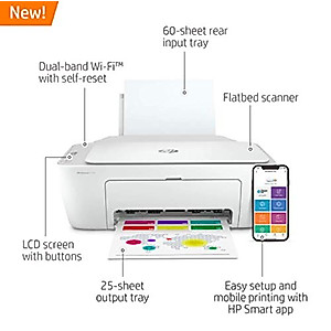HP DeskJet 2752 Wireless All-in-One Color Inkjet Printer (Renewed)
