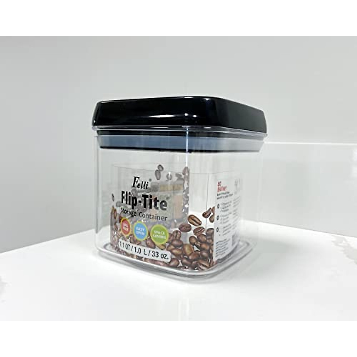 Felli Flip-Tite Storage Container 1.1 QT / 33 OZ