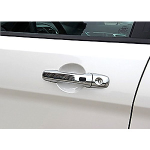 Fit for Ford Explorer 2015 2016 2017 2018 with Smart Keyhole Door Handle Cover Trim Trims Chrome