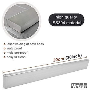 MASS DYNAMIC Magnetic Knife holder - 50 cm - Ideal Kitchen knives Storage Rack, Wall Mounted Utensil Organiser Metal Bar, Perfect Tools organizer large strip (20 Inch)