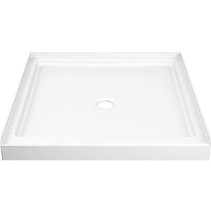 Delta Faucet ProCrylic 36 x 36 Center-Drain Shower Base, High-Gloss White B78615-3636-WH