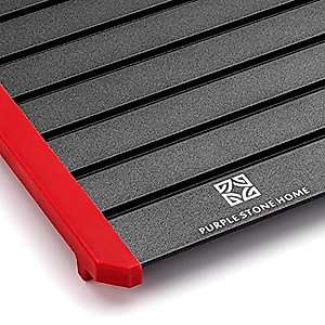 Defrost Tray for Frozen Meat Large 14" - Thaw Food Fast with Thicker 6mm Defrosting Tray - Quick Meat Thawing Plate for Frozen Meat - Meat Defroster Tray