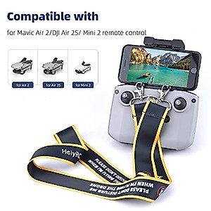 HeiyRC Dual Hooks Neck Strap for DJI AIR 3/Mini 2/Air 2S/Mavic 3/Air 2/Mini 3 Pro Remote Controller Anti-Fall Lanyard Mount (Please Don't Disturb Me When I'm Flying The Drone)