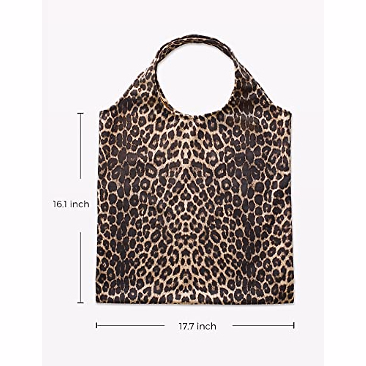 Heesch Tote Bag Leopard Hobo Bag Cheetah Print Hippie Bag Fabric Shopping Bag Cloth Purse for Women (Leopard)