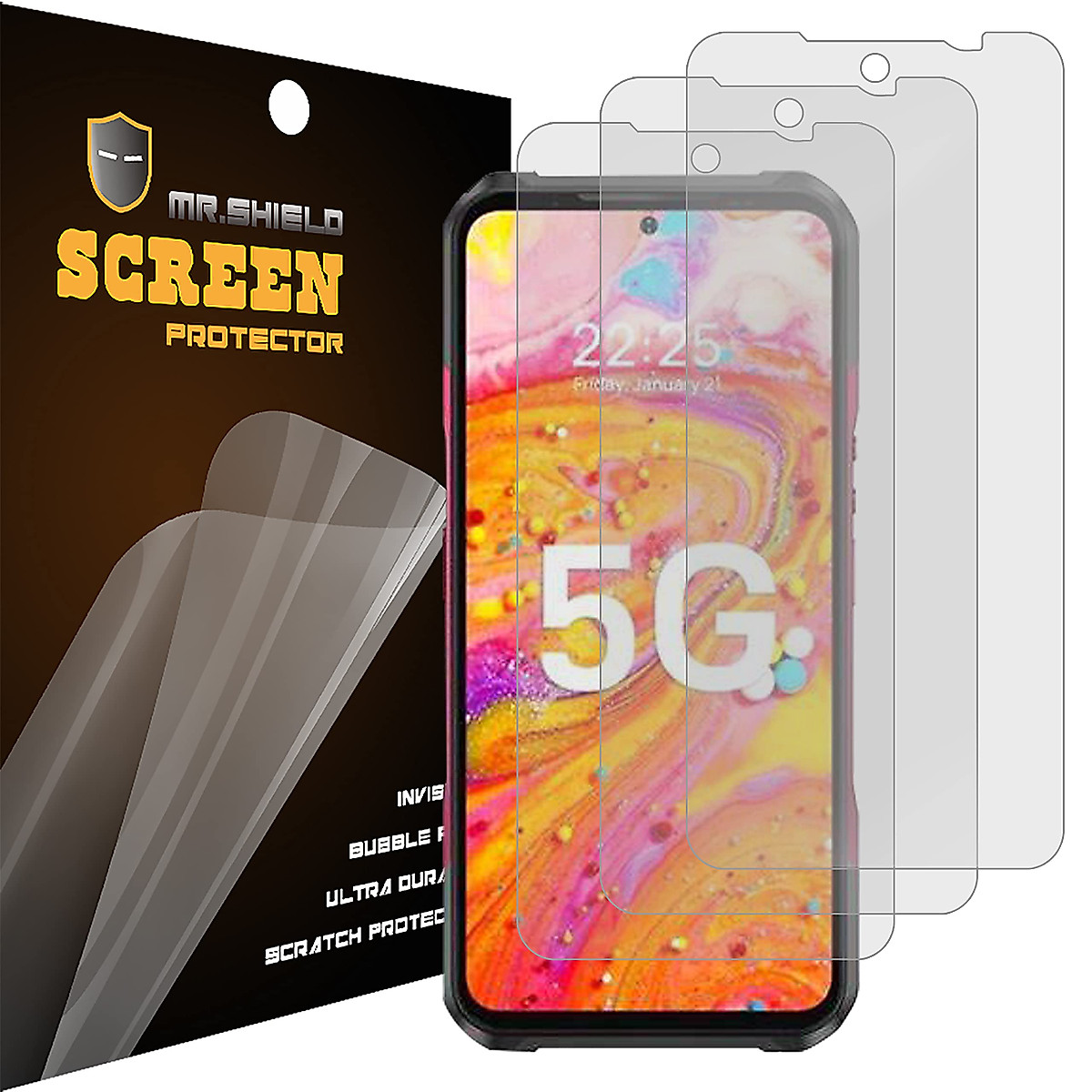 Mr.Shield Screen Protector compatible with Doogee V20S / V20 Pro 5G / V20 5G Anti-Glare [Matte] [3-Pack] (PET Material)