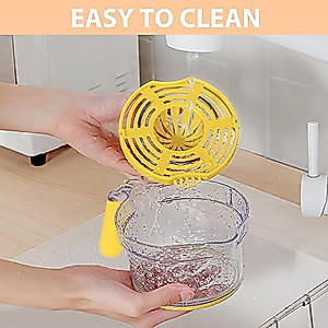 Manual Juicer, ChefVille MJ02 Multifunctional Hand Juicer, Lemon Lime Squeezer with Comfortable Grip Handle, 21-Ounce Capacity Orange Juicer (ORANGE)