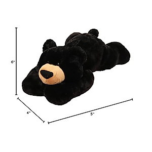 ronivia Weighted Stuffed Animals, Weighted Bear Stuffed Animal Toy Cute Black Bear Plush Pillow Weighted Plush Animals Toy, 11.8"
