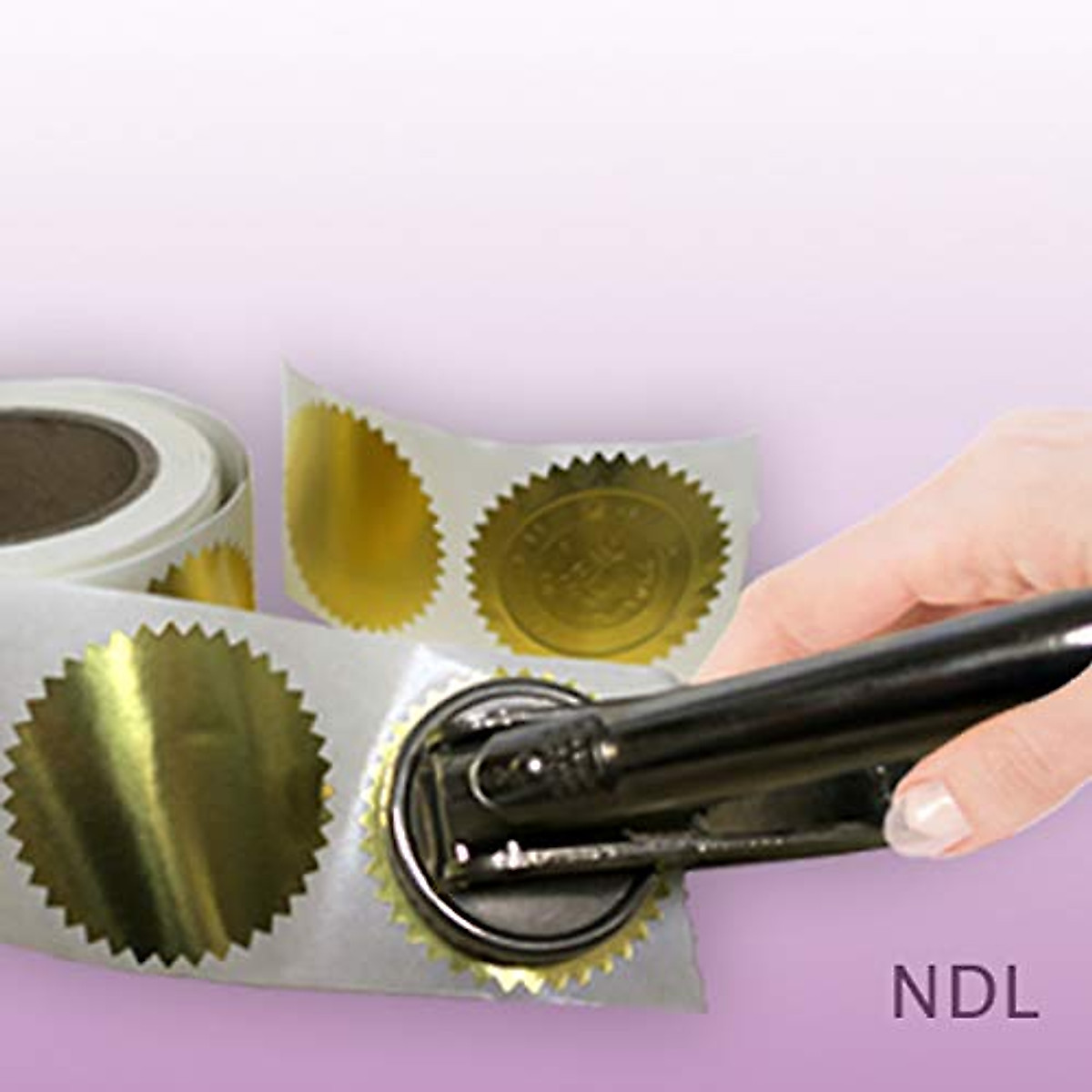 NextDayLabels, 2 Inch Round, Gold Metallic Seals with Serrated Edge for Package, Envelope, Certificate, Wafer, 250 Stickers Per Roll