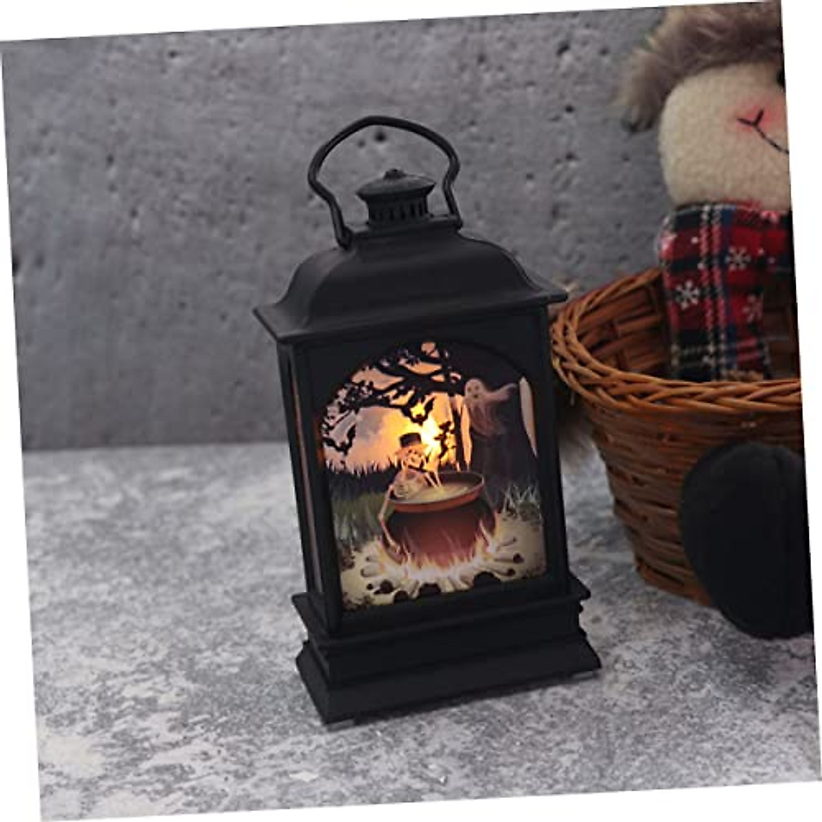 DECHOUS Halloween Decor Globe Decor Fall Snow Globe Simulation Flame Light Flame Lamp Lantern Candle Candle Light LED Outdoor Decor