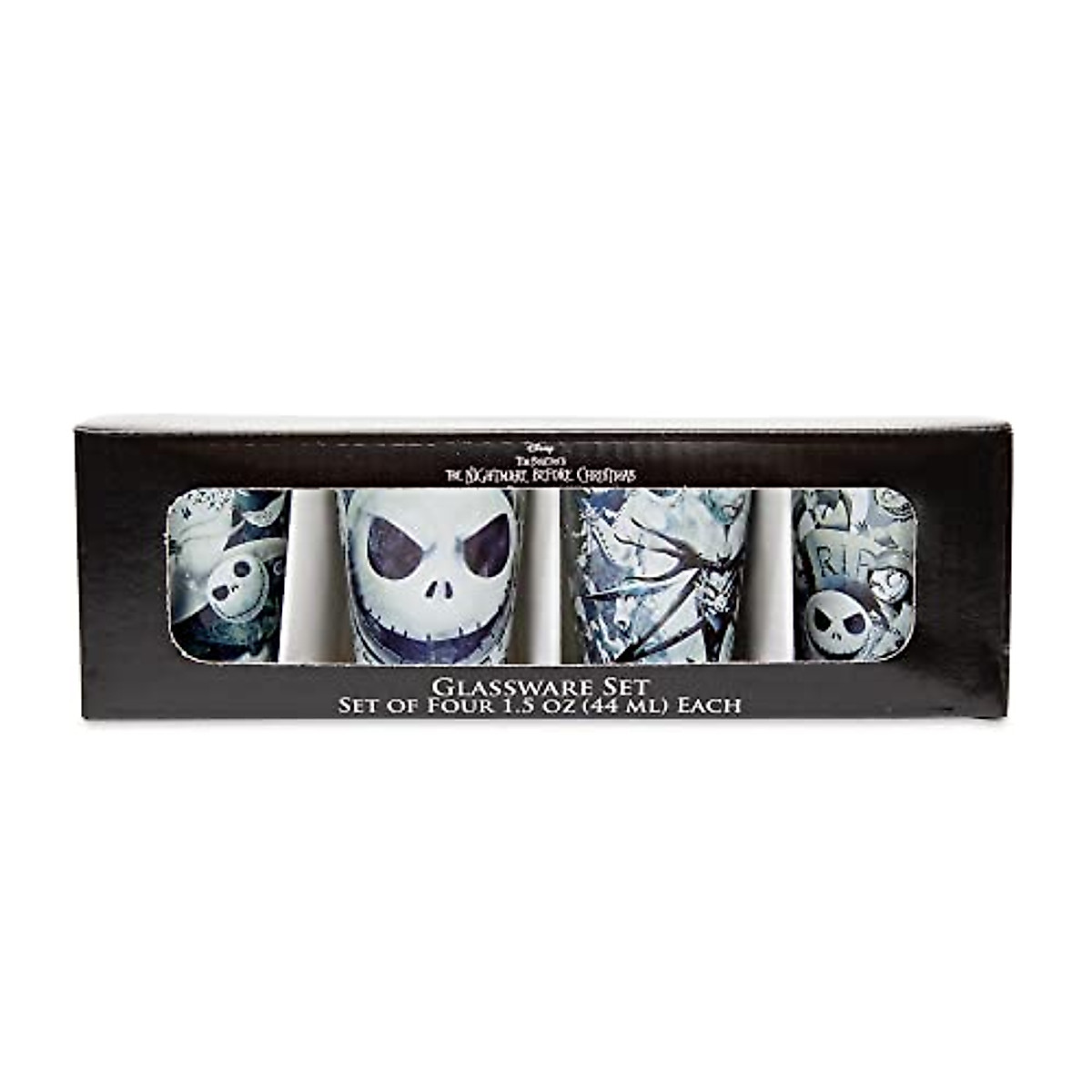 Disney Nightmare Before Christmas Inkblots 2-Ounce Mini Shot Glasses | Set Of 4