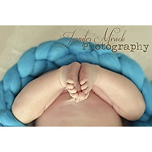 Long Merino Wool Braids, Newborn Photography Photo Prop