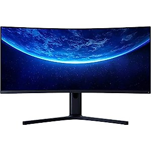 Xiaomi Mi Curved Gaming Monitor 34 Inch with AMD FreeSyncPremium, WQHD 3.440 x 1.440, 21:9, 144Hz, 4ms, 300lm, 121% sRGB, 2 HDMI, 2 Display Port, Audio Out, TUV Certified Blue Light Reduction