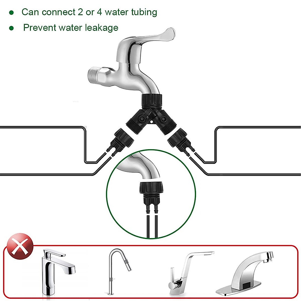 Flantor Garden Irrigation Kit,131ft 1/4" Drip Irrigation Kit Garden Irrigation System with Adjustable Nozzle Dripper Automatic Irrigation Equipment Set for Garden,Greenhouse, Patio,Lawn