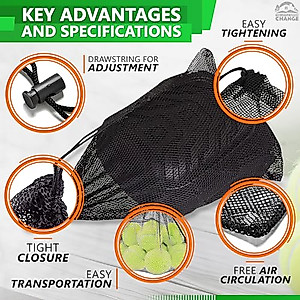 Mesh Bags Drawstring S/5/10 Pcs M/12 Pcs - Mesh Swim Bag Golf Ball Bag Mesh Drawstring Bags Small Mesh Bag Nylon Bag Net Bag Mesh Gym Bag - Tennis Ball Bag Beach Mesh Bag String Bag Mesh Ball Bag