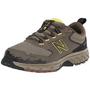 New Balance Men's 510 V5 Trail Running Shoe, Camo Green/Black/Yellow, 13