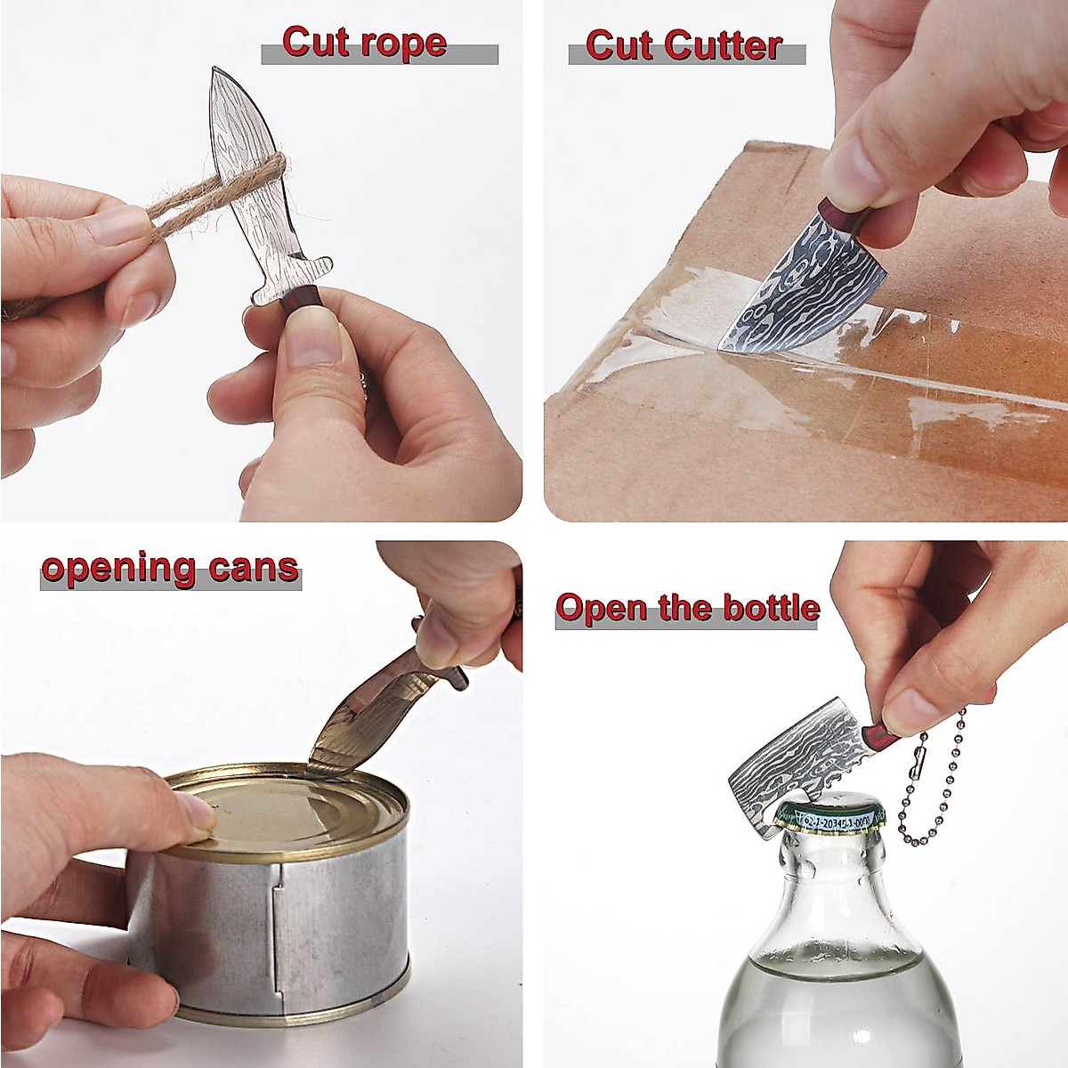 Mini Knife Set,Tiny Knife Set with Sheath,Mini Pocket Knives Keychain for Knife Collectors Gifts and Package Opener Box Cutter, Set of 15