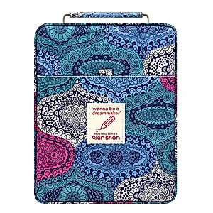 Pencil Case Holder Slot - Holds 202 Colored Pencils or 136 Gel Pens with Zipper Closure - Large Capacity Polyester Pen Organizer for Watercolor Pens or Markers - Perfect for Artist Blue Impression