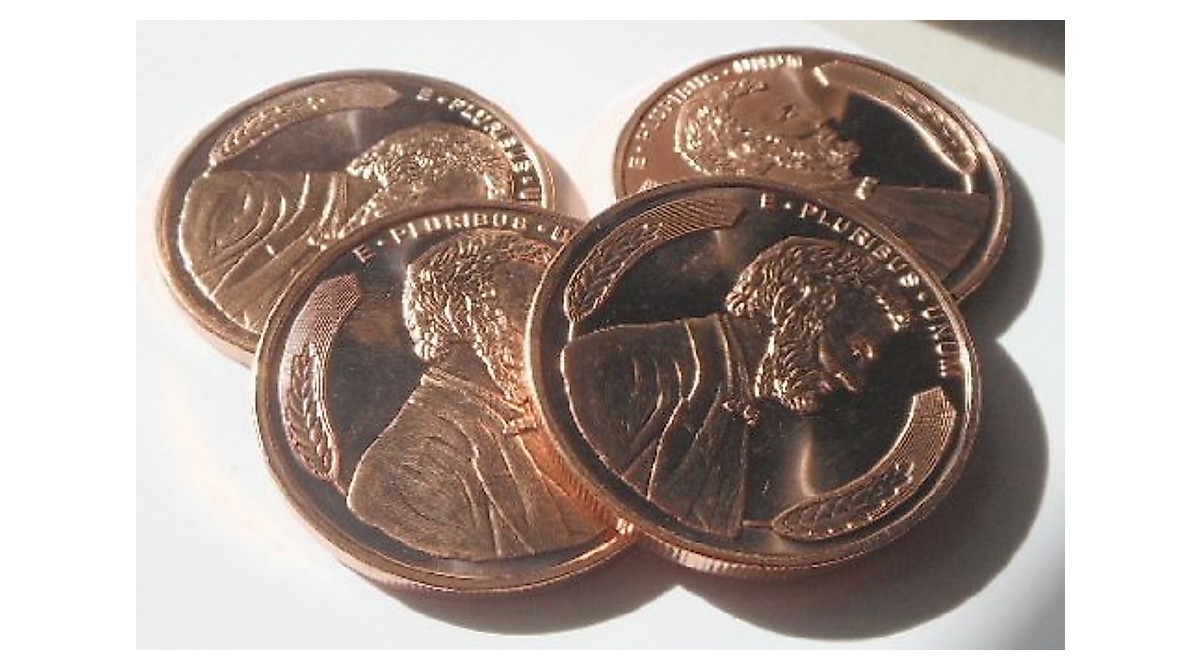 Buy Pure Copper Bullion Rounds - 1 Ounce Roll of 20