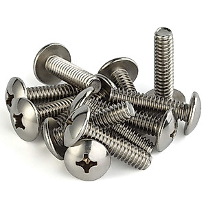 #8-32 x 1 Truss Head Machine Screws, Full Thread, 18-8 Stainless Steel, Quantity 100