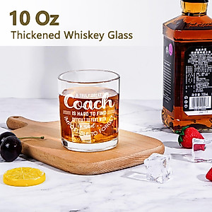 Futtumy Great Coach Whiskey Glass, Coach Gifts for Men, Basketball Coach Gifts, Baseball Coach Gifts, Best Coach Gifts for Soccer Softball Volleyball, Coach Gift for Christmas Birthday