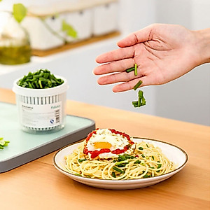 gofidin 4 Pcs Vegetable Storage Box, Ginger Garlic Onion Keep Fresh Container with Drain Basket Double Layer Plastic Transparent Food Drainage Sealing Box